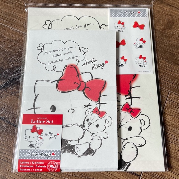 Hello Kitty | Office | Hello Kittyimported Nwt Letter Set With Stickers ...